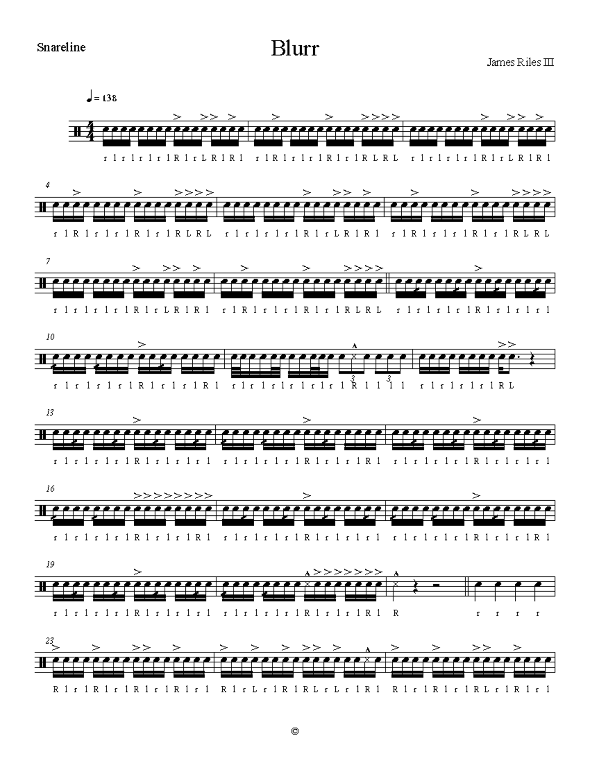 Redoblante Material - Snareline Patterns for Q138 - Studocu