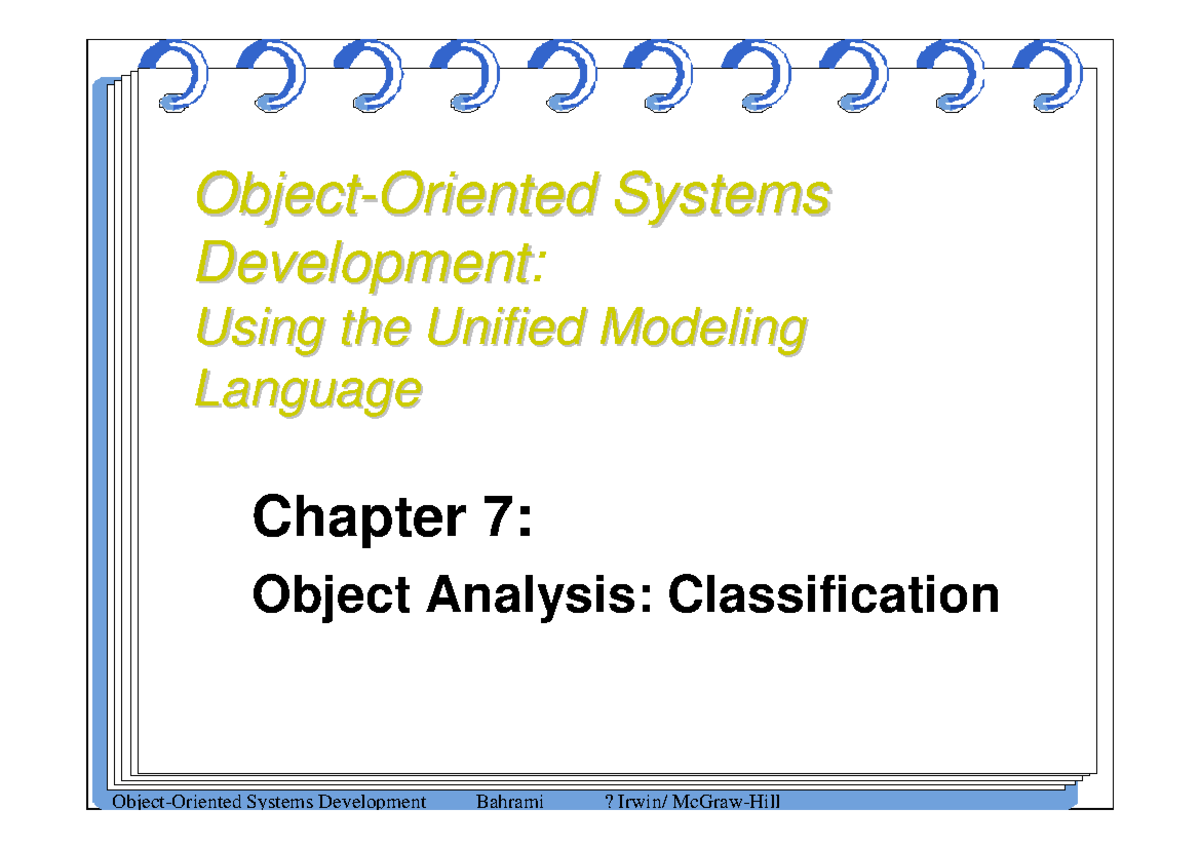 Chapter 7 - Object Classification in OOS: Key Concepts & Approaches ...