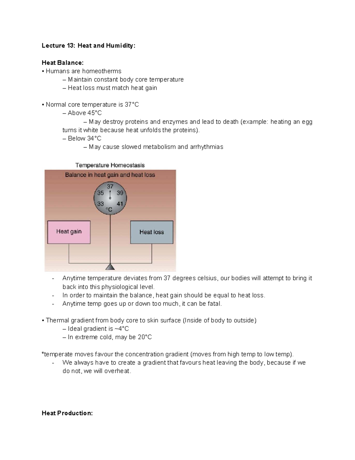Lecture 13: Heat and Humidity - Understanding Heat Balance in Humans ...