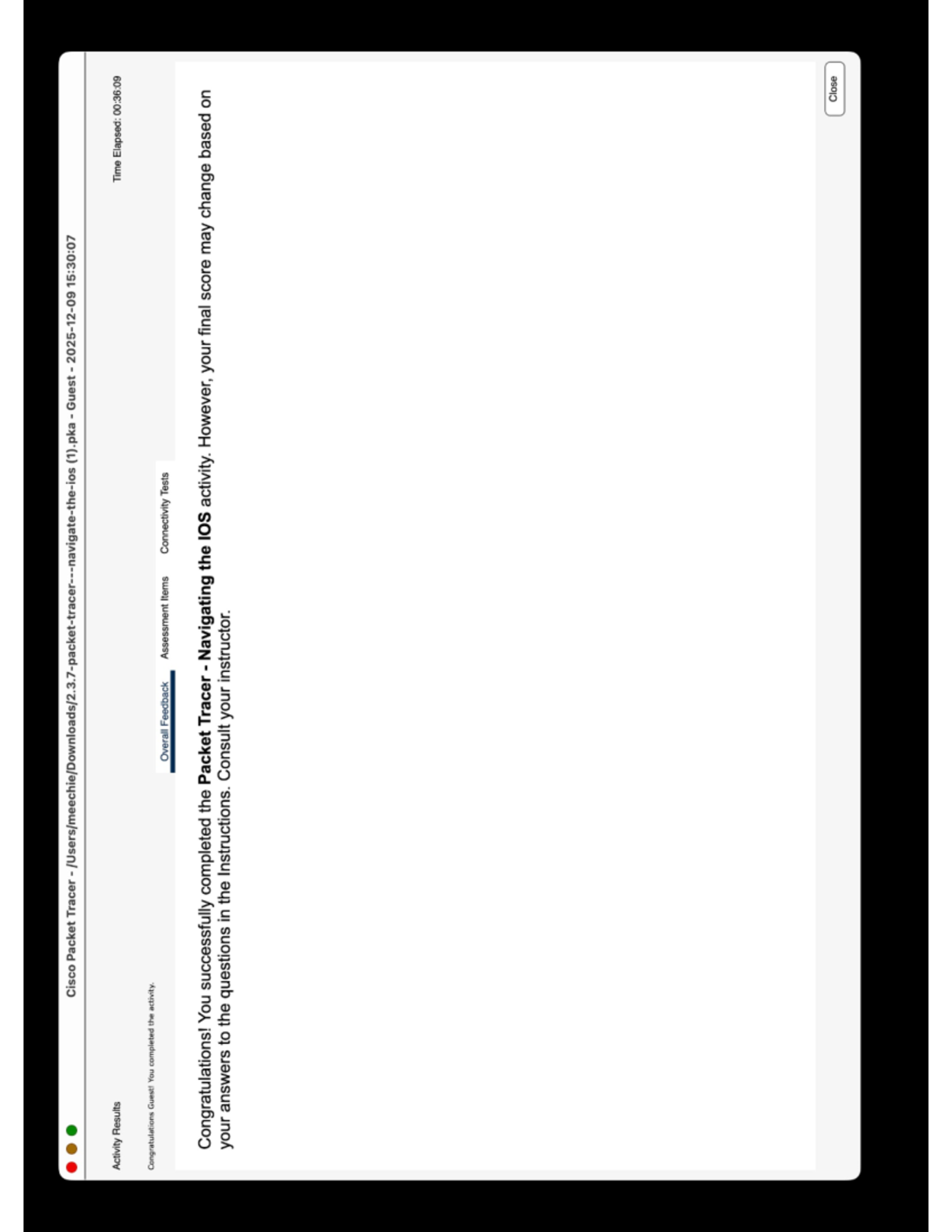 Cisco Packet Tracer Activity Results - Guest Assessment - Studocu