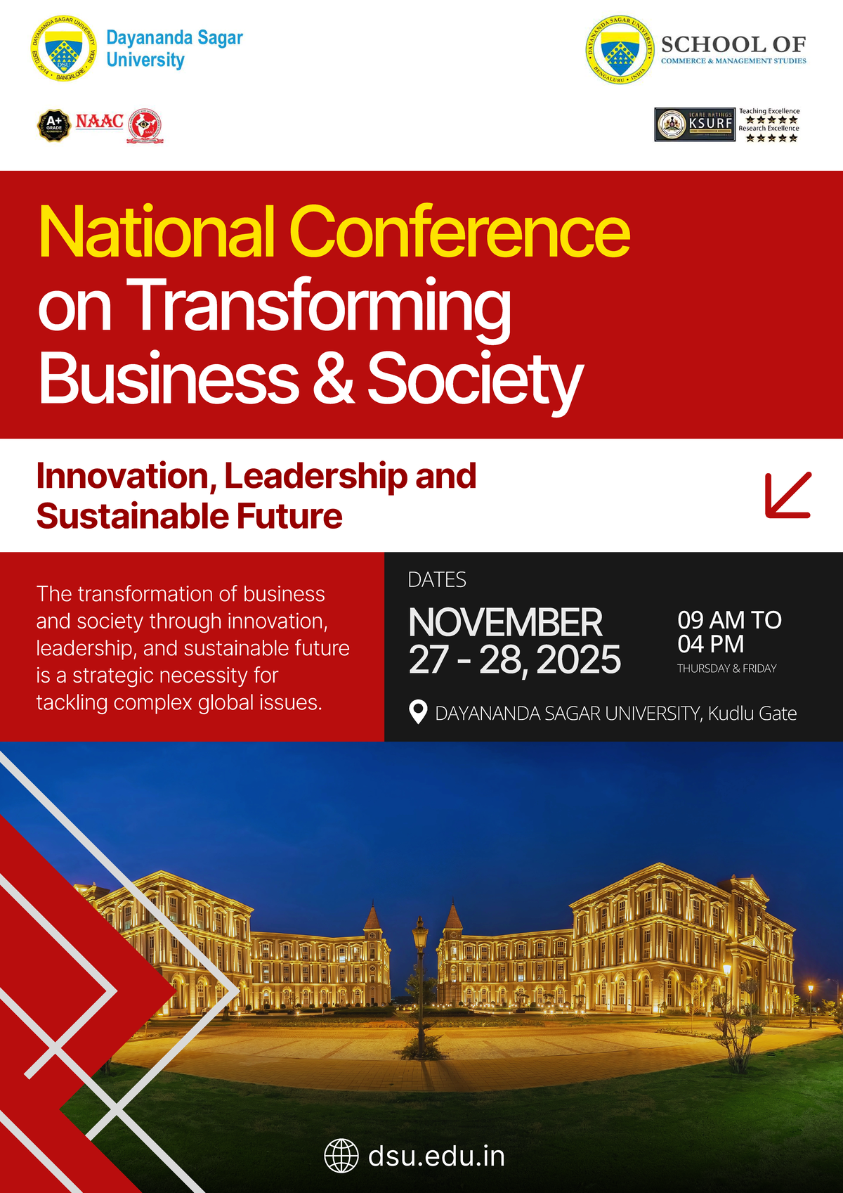 DSU Conference 2025: Transforming Business & Society Through Innovation ...