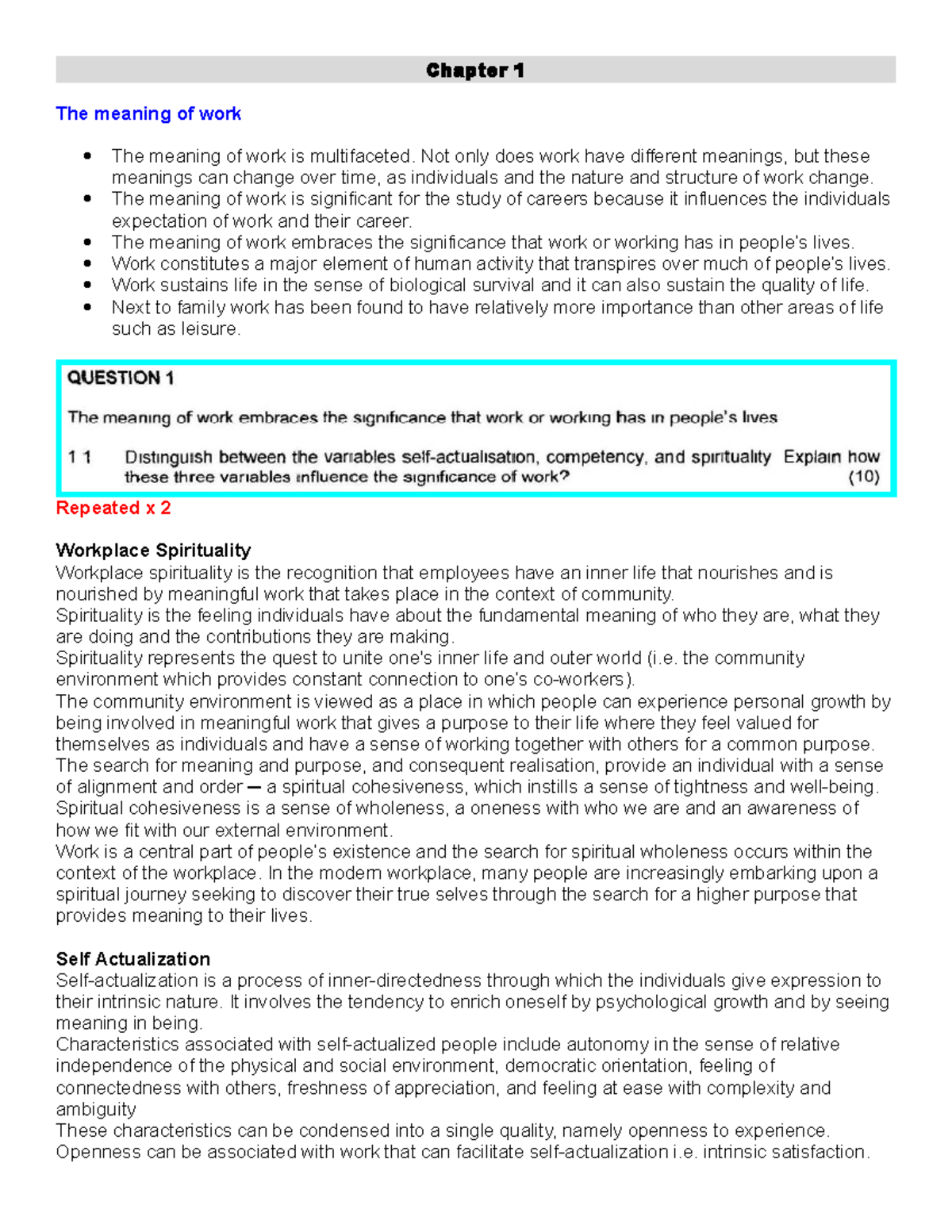 Exam-Prep-IOP3702 - Exam preparatory notes - Chapter 1 The meaning of ...