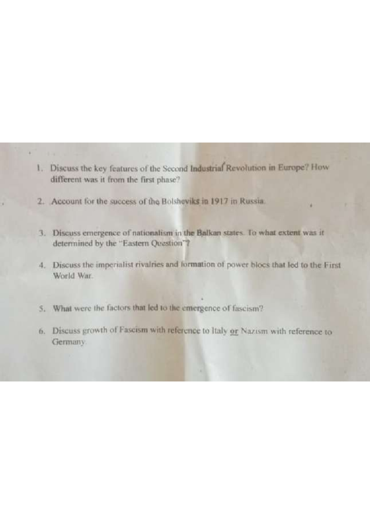 HIST 101: Key Themes in European History - Test Review Notes - Studocu