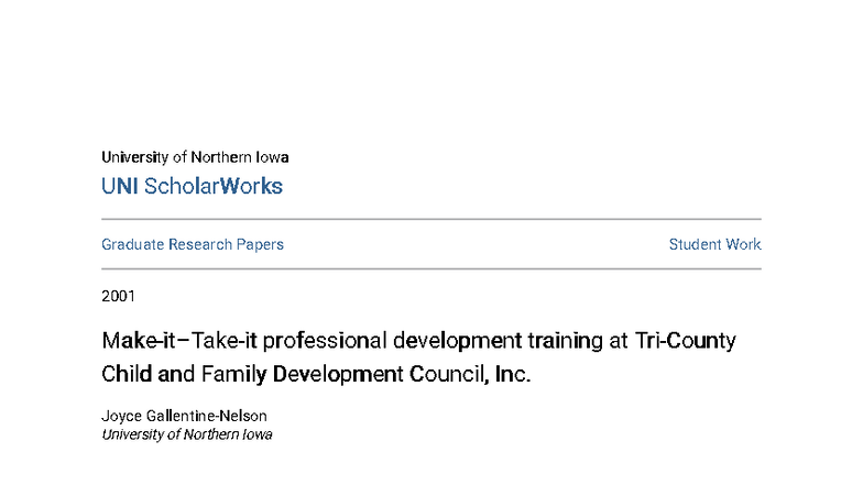 Professional Development Training at Tri-County Child Development ...