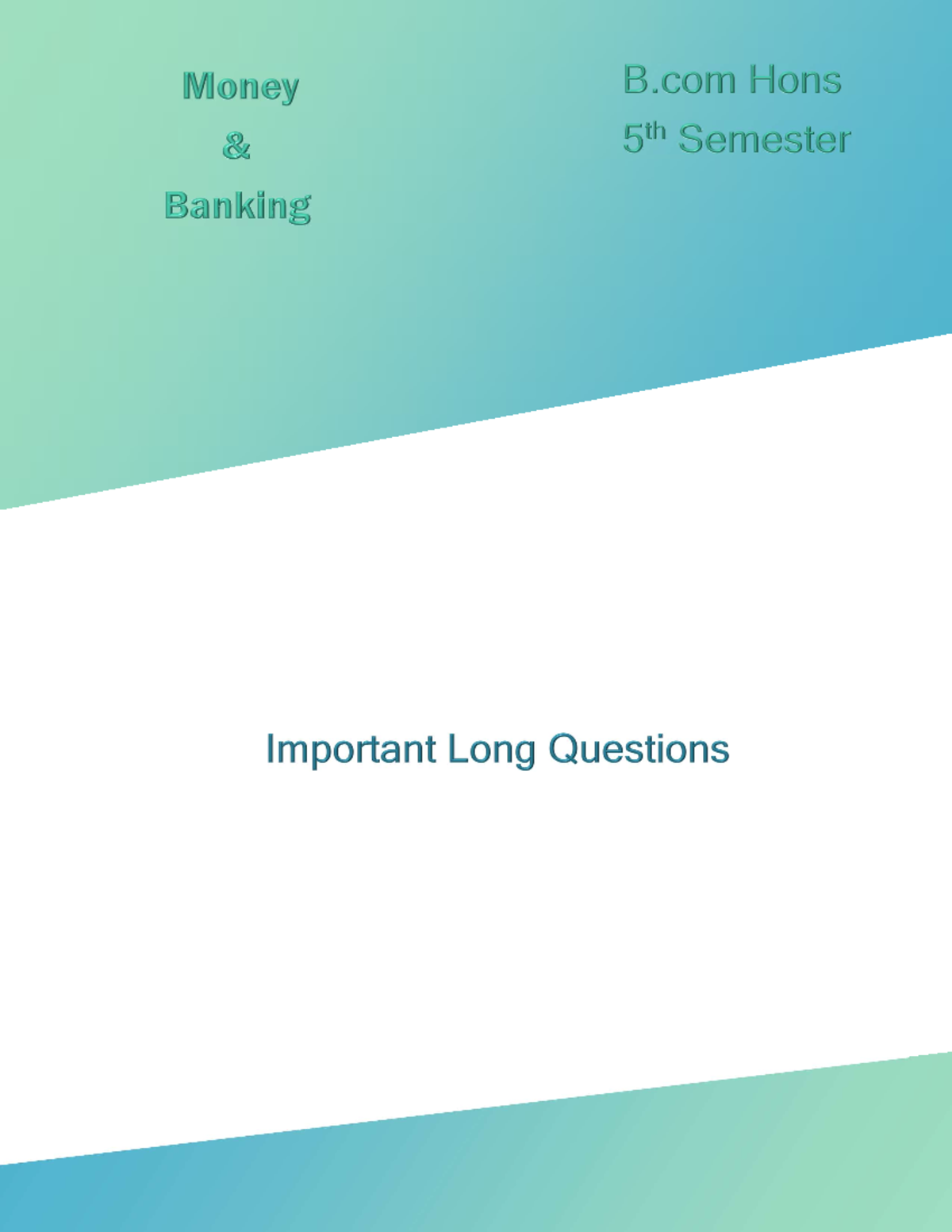 Money: Key Concepts and Theoretical Perspectives in Economics - Money B ...