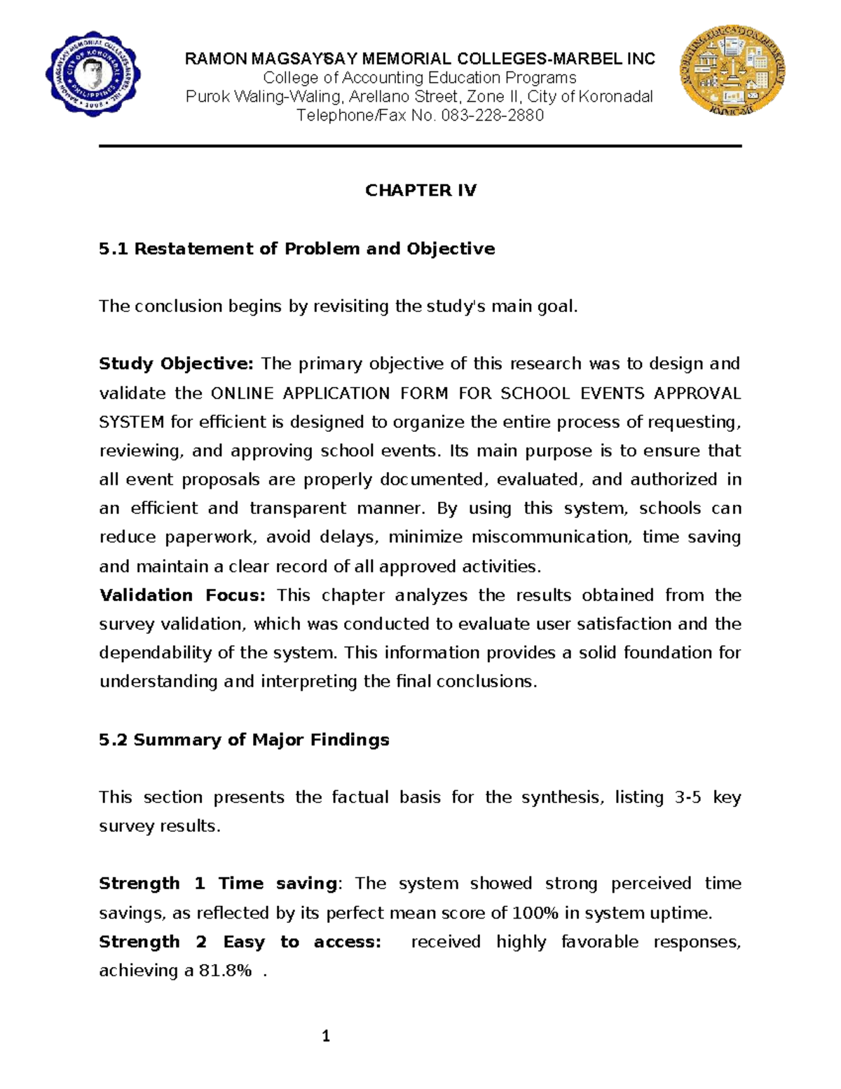 Online Application Form for School Event Approval System - Chapter 4 ...
