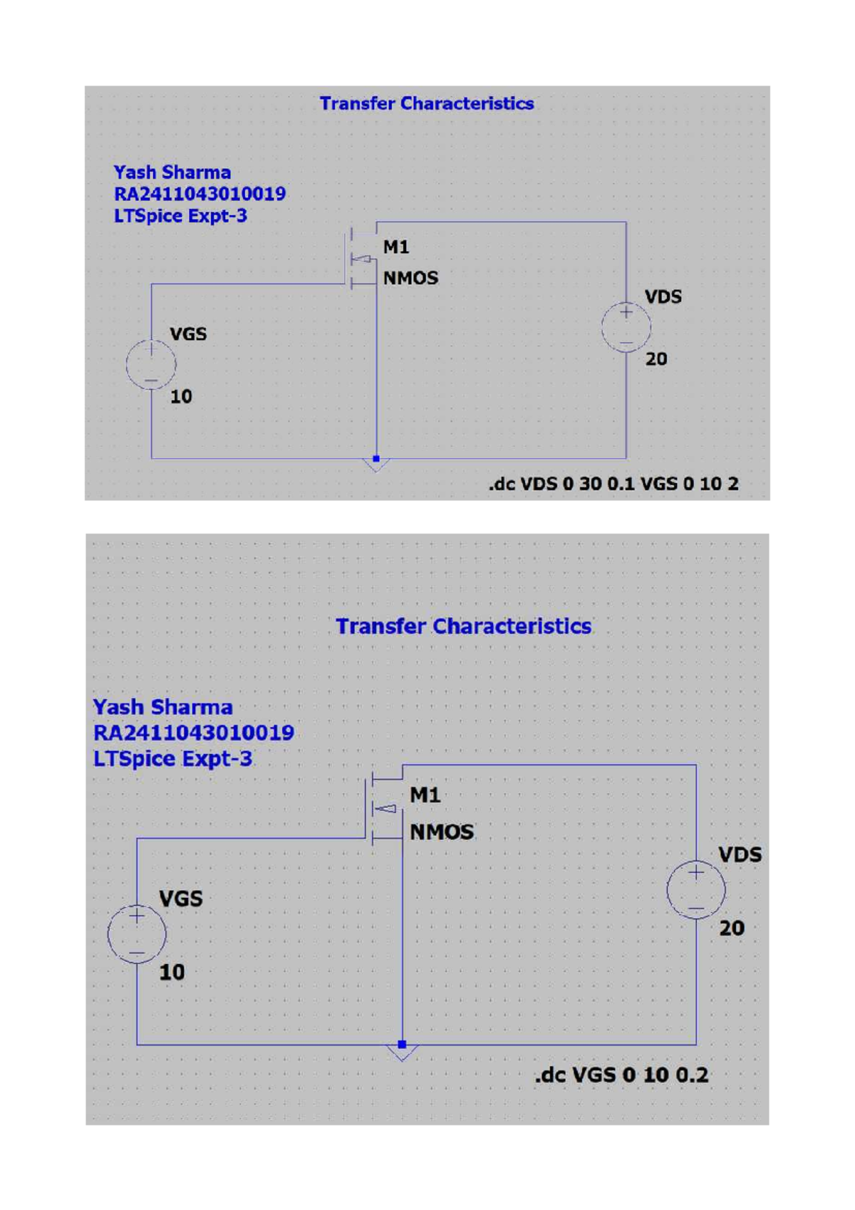 Transfer Characteristics and ADC LTSpice Simulations RA2411043010019 ...