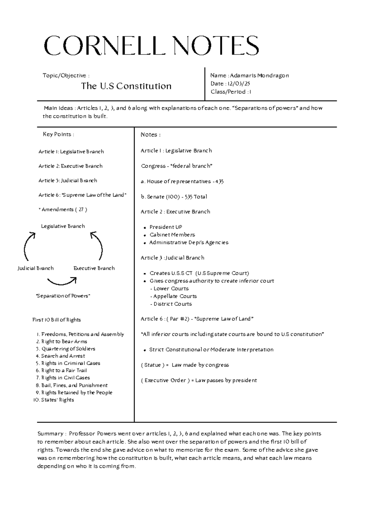 Constitutional Law Notes - Articles & Legal Categories - Studocu