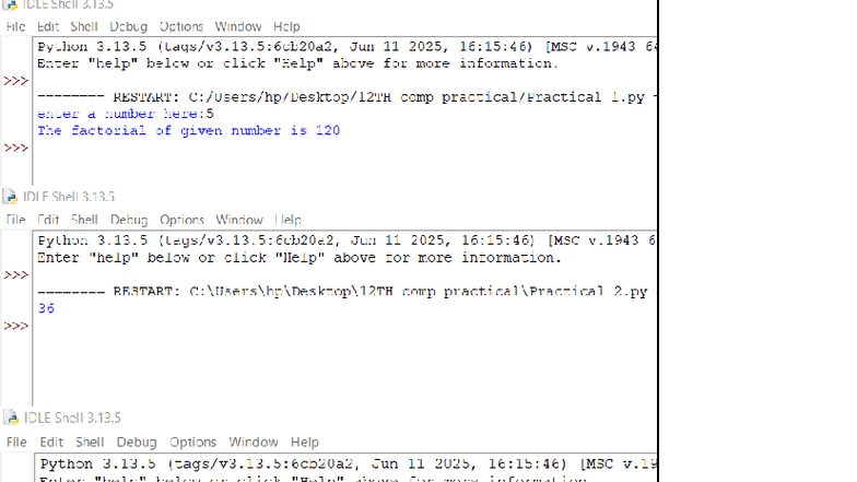 Computer Python Outputs: Code Examples and Results - Studocu