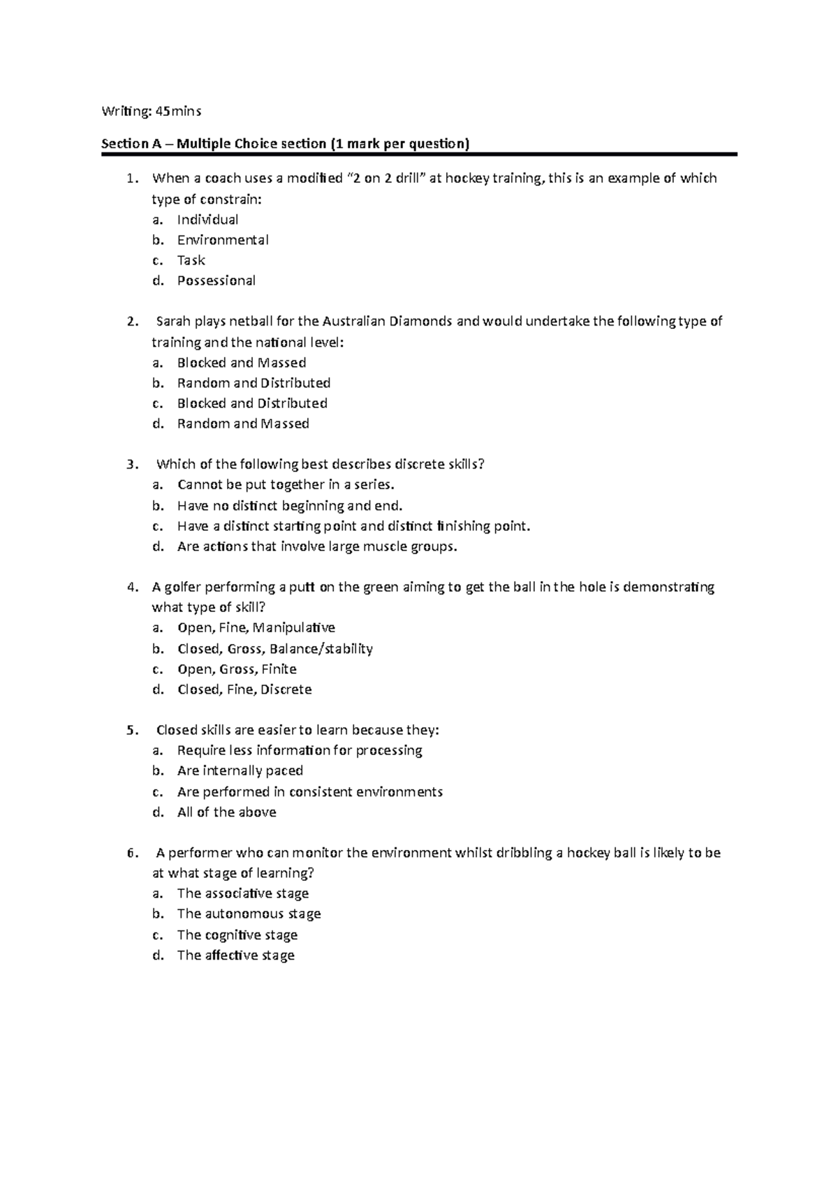 Unit 3 AOS1 SAC 1 2021 - Answers on separate Doc - Studocu