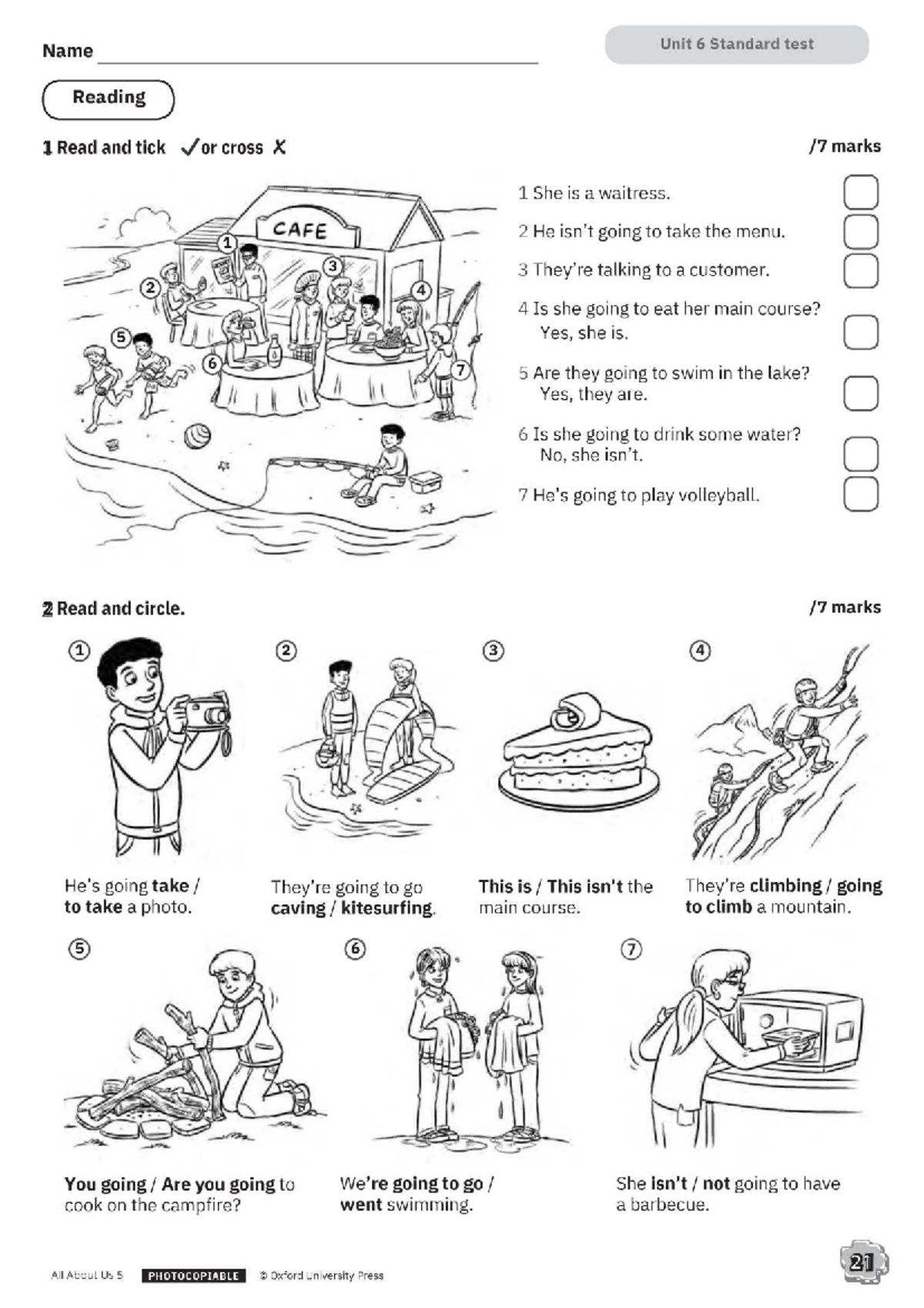 Unit 6 - Standard Test: Reading & Writing Assessment - Studocu
