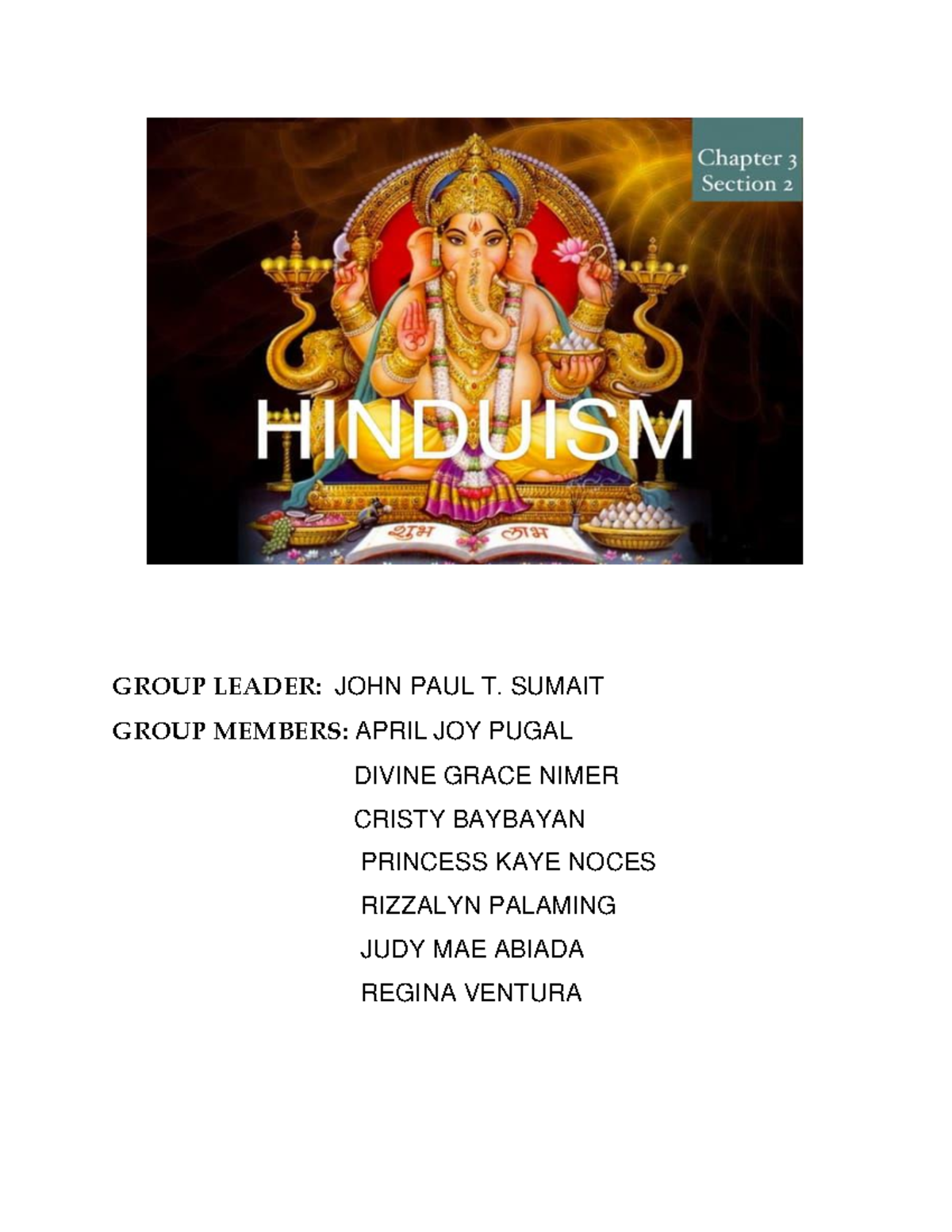 HINDUISM: ORIGINS, BELIEFS, AND GOALS - GROUP PROJECT - Studocu
