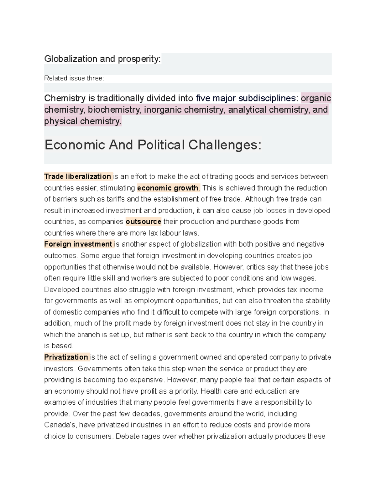 Related Issue 3: Globalization and Economic Challenges in Social ...