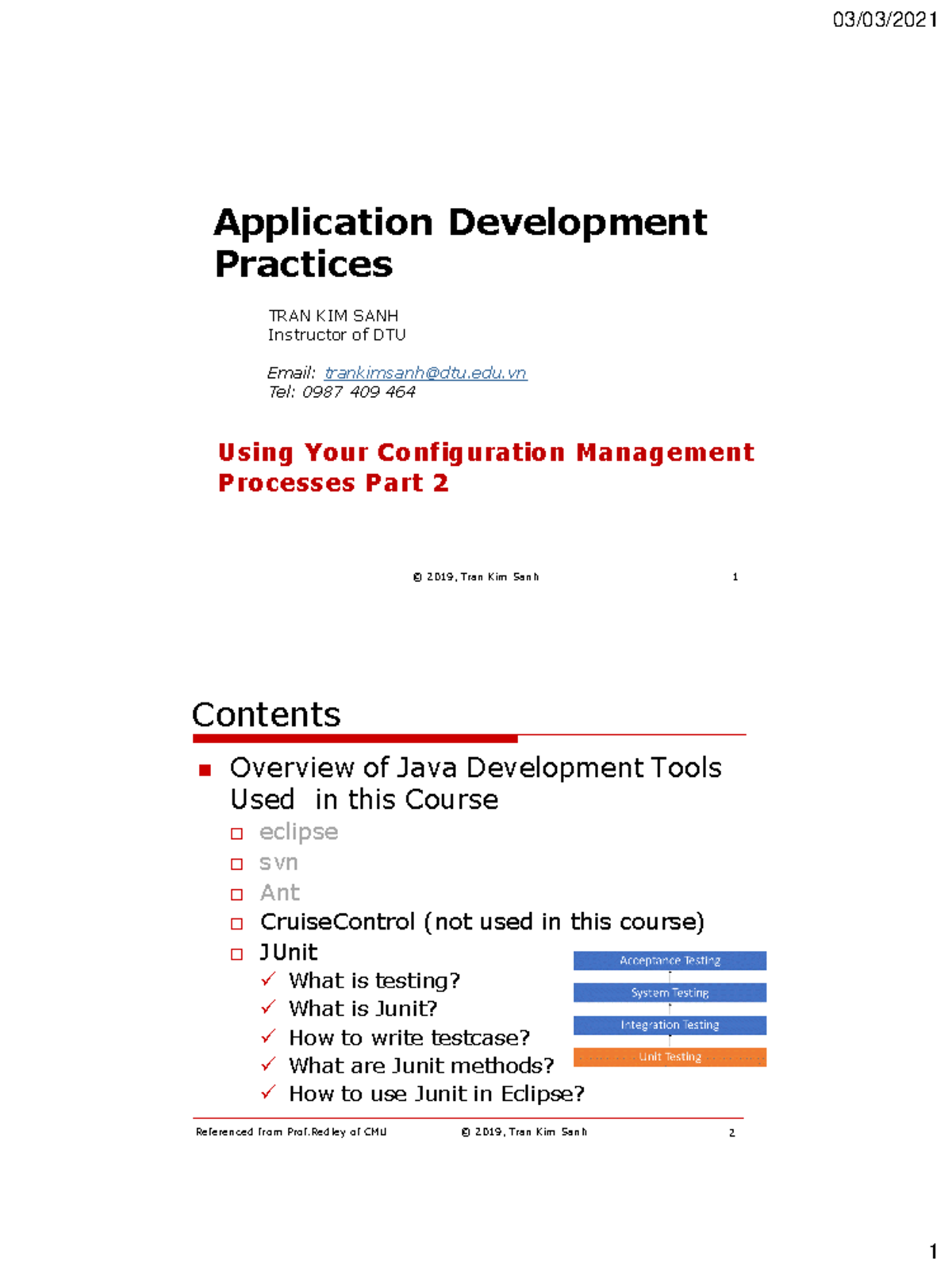 CMU-CS 246 - Application Development Practices - 2020S- Lecture Slides ...