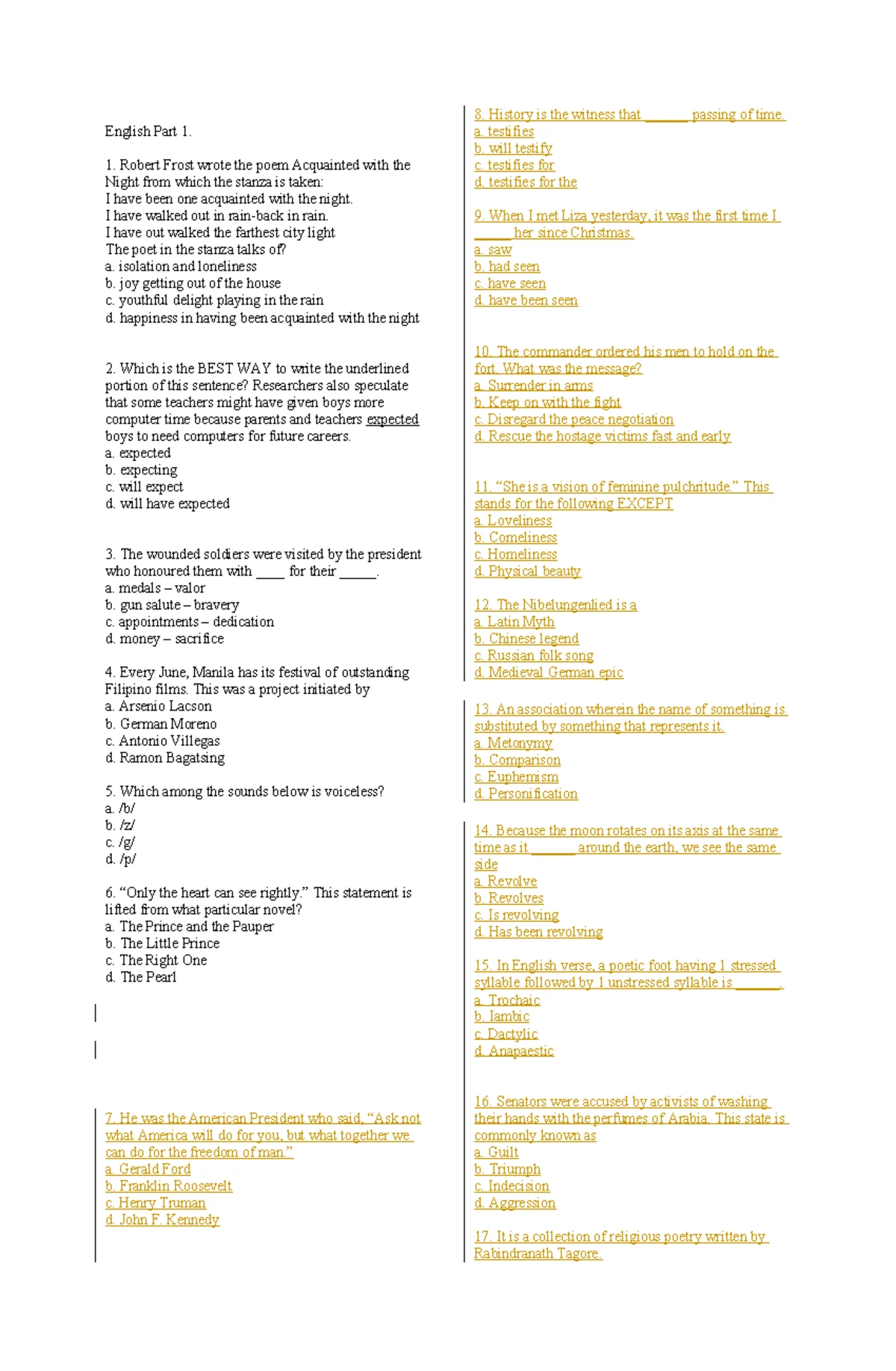 BSED English Majorship Reviewer for Licensure Examination (P1) - Studocu
