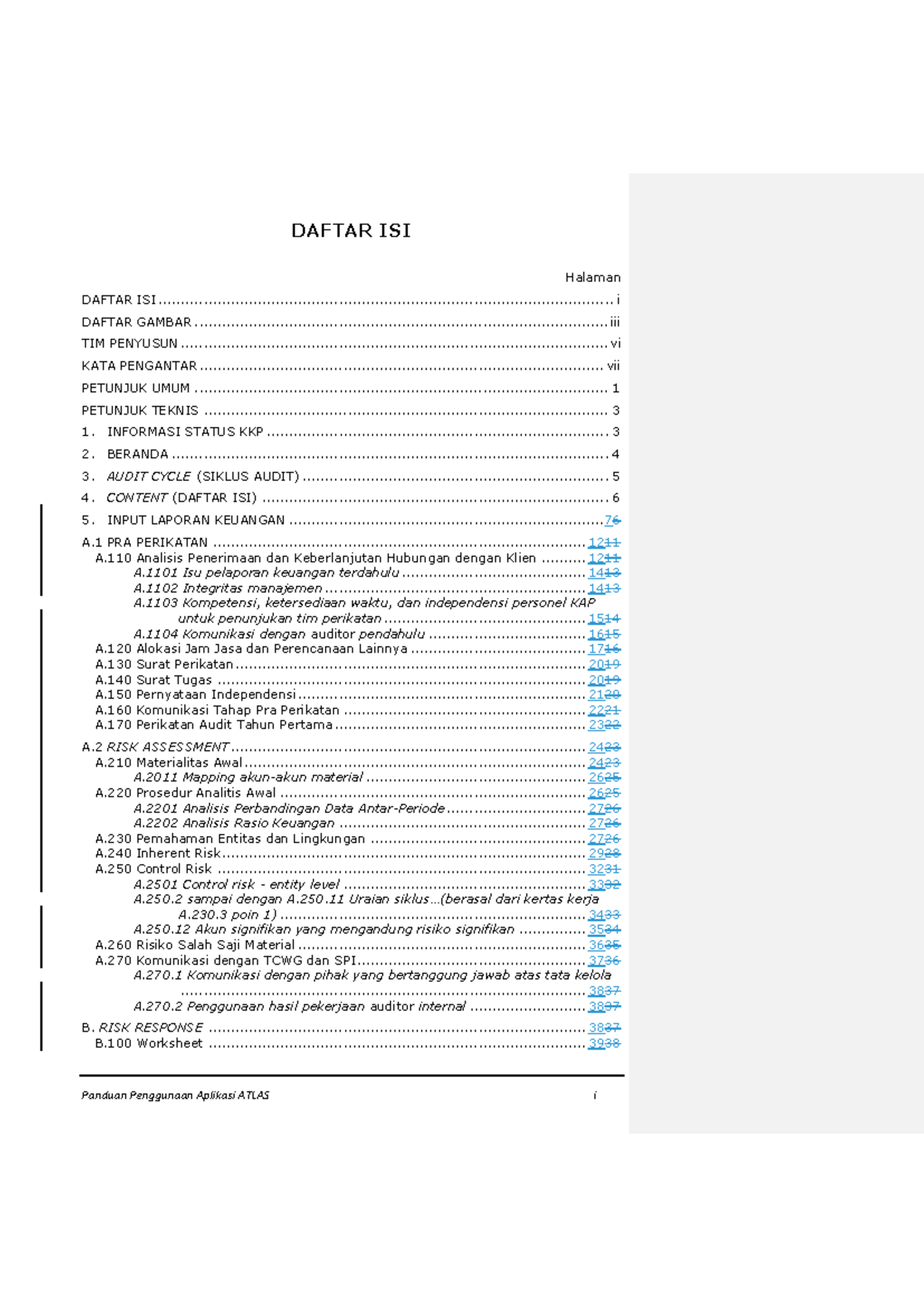 Panduan Penggunaan Aplikasi ATLAS 2021 untuk Audit dan Pelaporan - Studocu