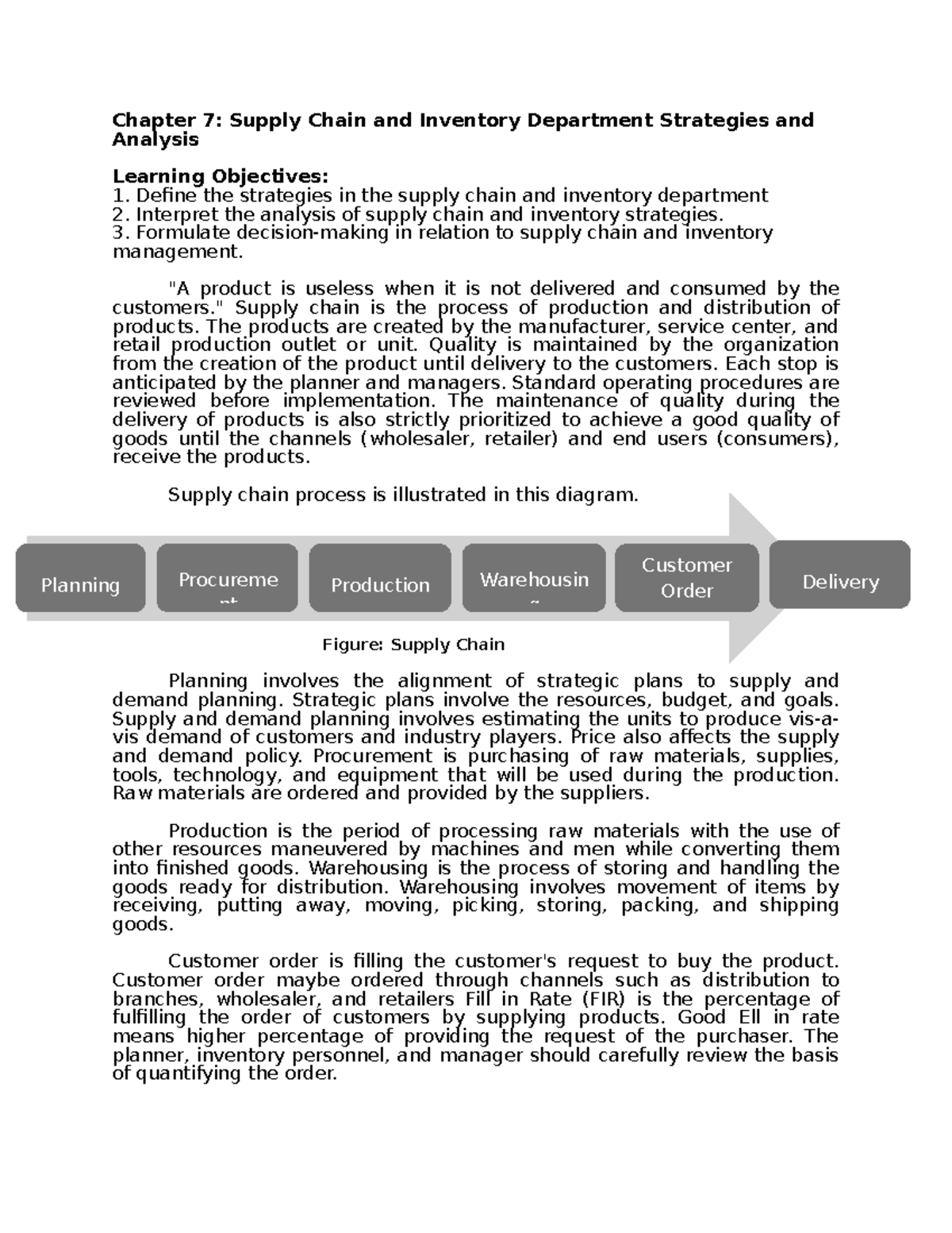 Chapter 7: Strategies for Supply Chain & Inventory Management (SCM 101 ...