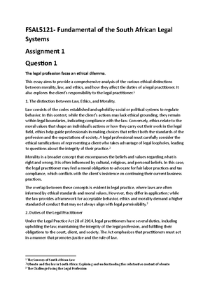 [Solved] Example of a legal opinion - Legal studies (HCLS05) - Studocu