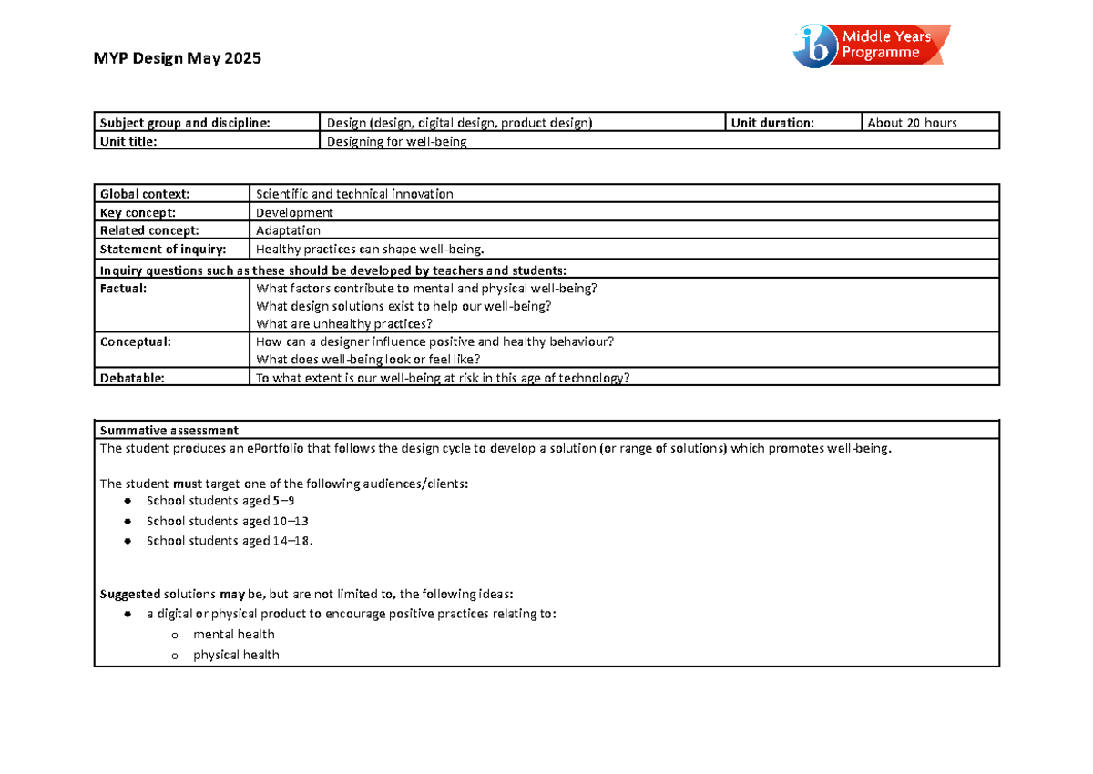 M25 Design PCUP - Subject group and discipline: Design (design, digital ...
