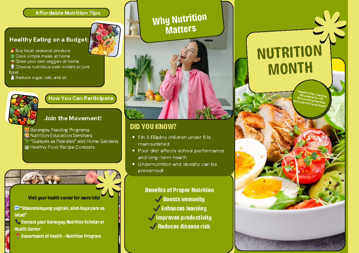 Affordable Nutrition Tips: Healthy Eating on a Budget NUTRITION MONTH ...