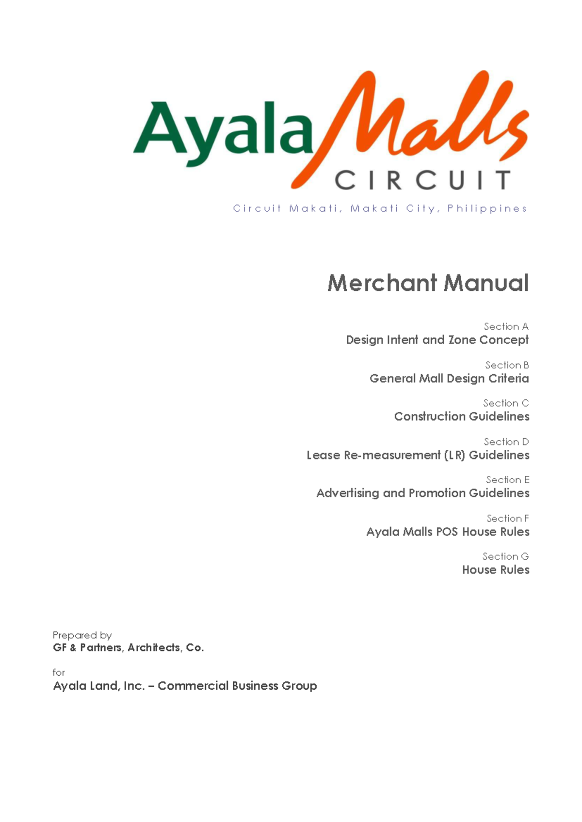 Circuit Makati Merchant Manual: Design Intent & Guidelines - Studocu