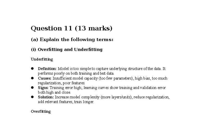 Important Questions on Deep Learning (DL) Concepts and Techniques - Studocu