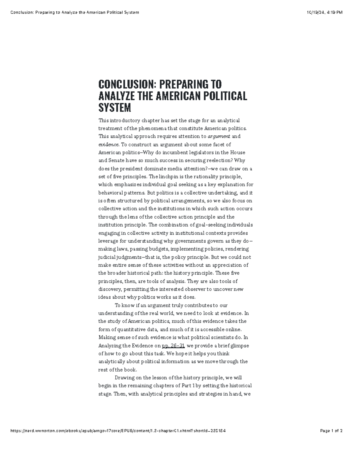 Analyzing the American Political System: Key Principles and Strategies ...