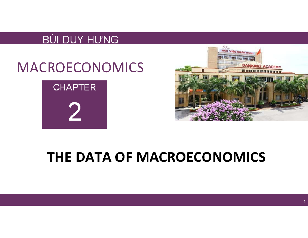 Chapter 2 The Data of Macroeconomics - ####### Interactive PowerPoint ...