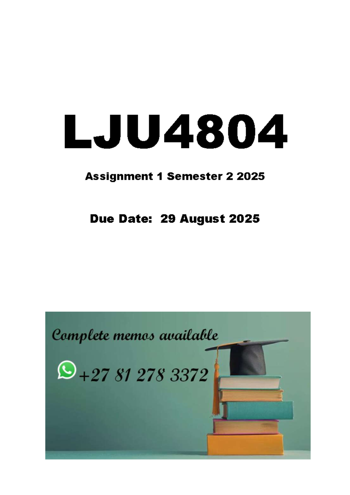 LJU4804 Assignment 1 Memo: Wills Act Analysis & Legal Systems - Studocu