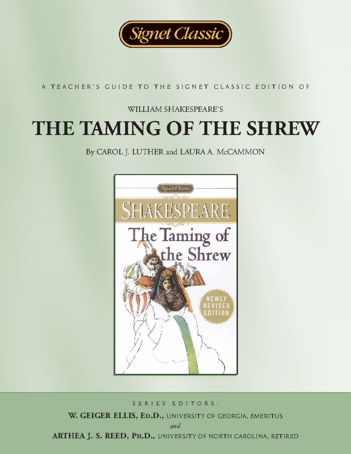A Guide to the Signet Classic Edition of Shakespeare's Taming of the ...