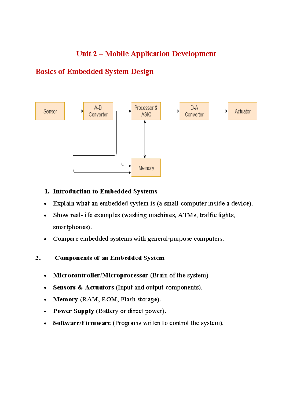 MAD-UNIT-2: Fundamentals of Embedded Systems & Mobile App Development ...