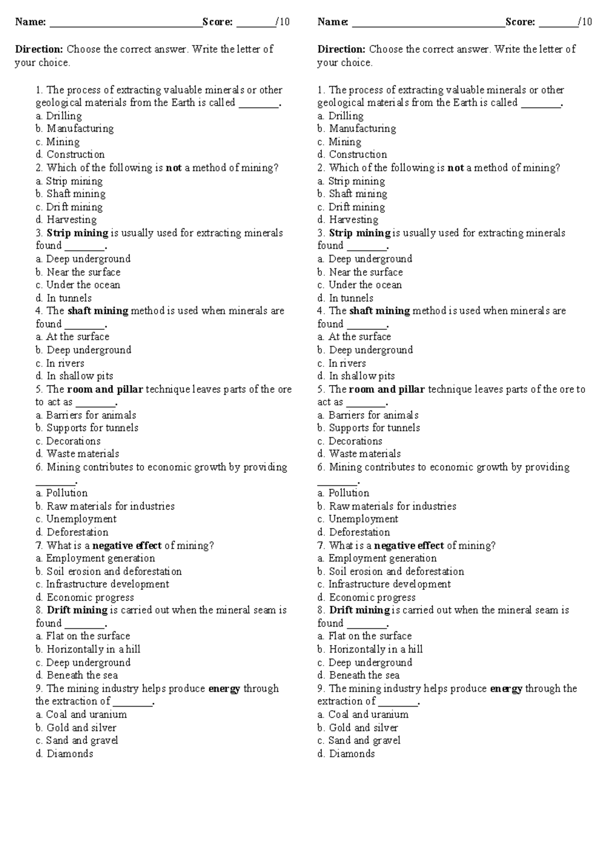 Entrep Mining Midterm Exam Questions and Answers - Studocu