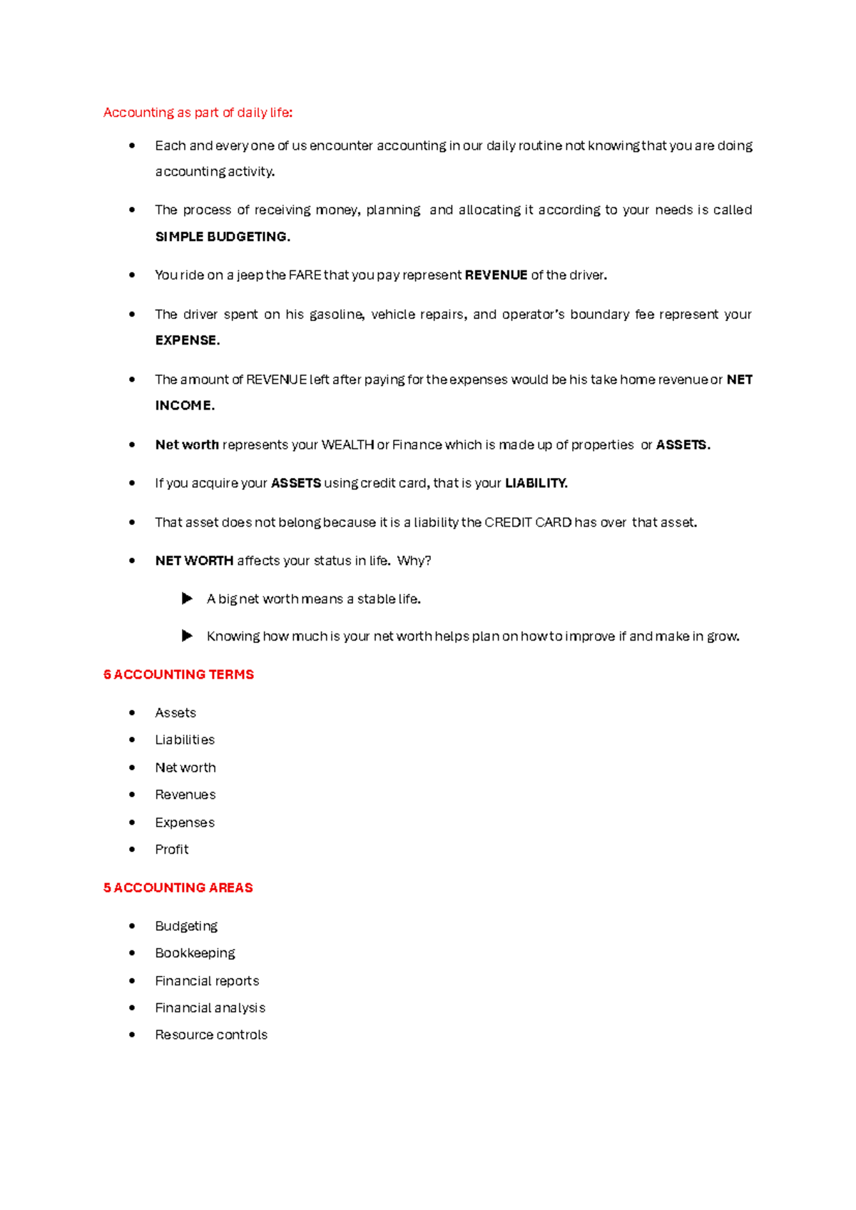 Accounting 101: Daily Life Applications and Key Concepts - Studocu