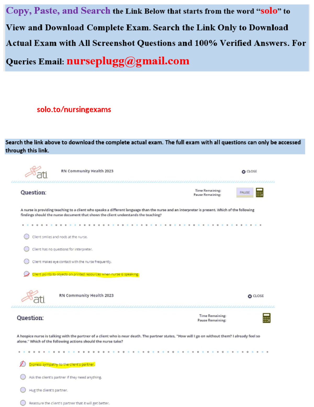 ATI RN Community Health Proctored Exam NGN 70 Q&A (2023-2026) - Studocu