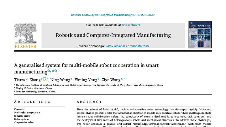 A Generalised System for Multi-Mobile Robot Cooperation in Smart ...