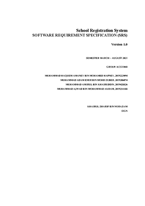 SDD Report (template) - isp250 - ( ) - Studocu