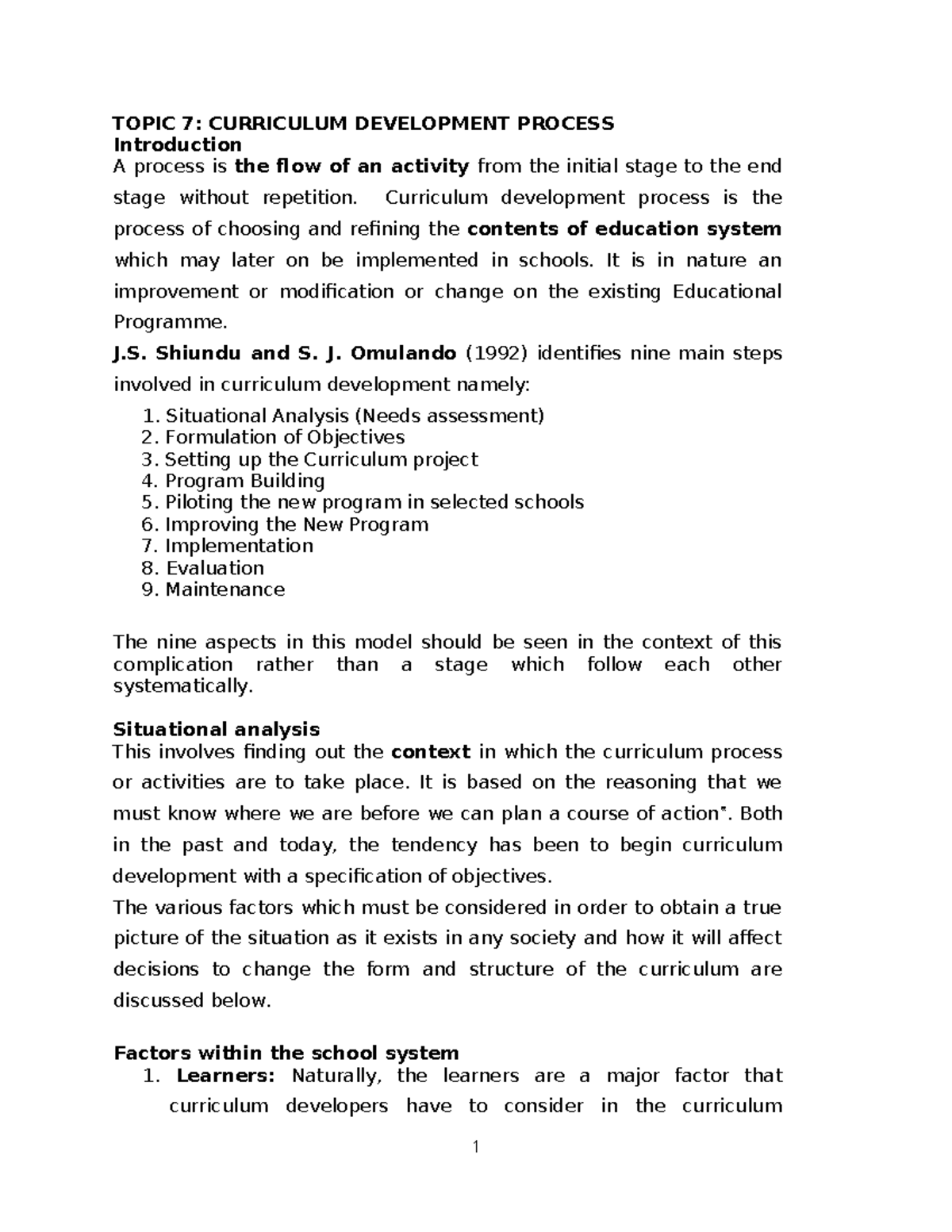 Curriculum Development Process: Steps and Considerations in Education ...