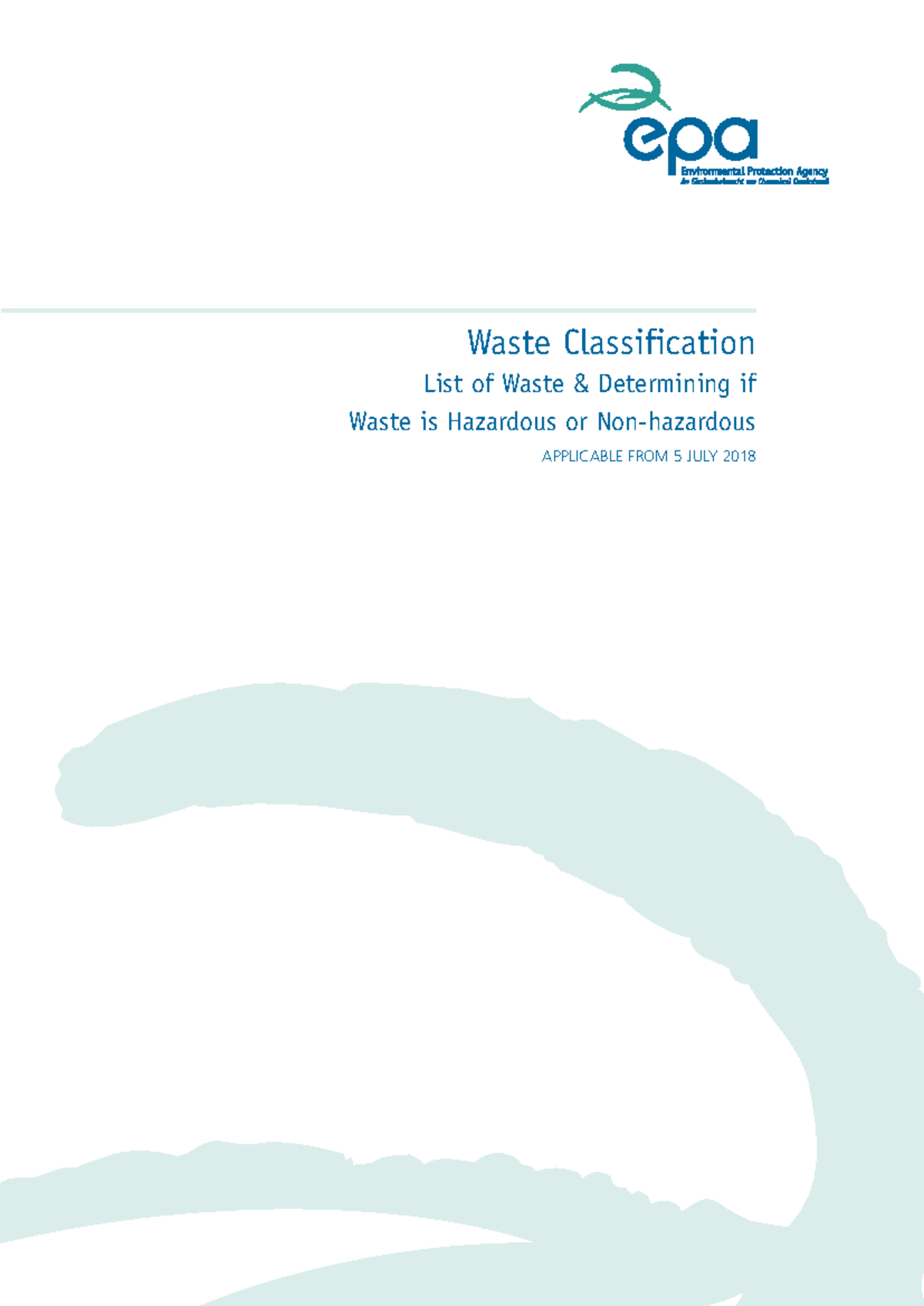 EPA Waste Classification: Hazardous Waste Determination Guide (2018 ...