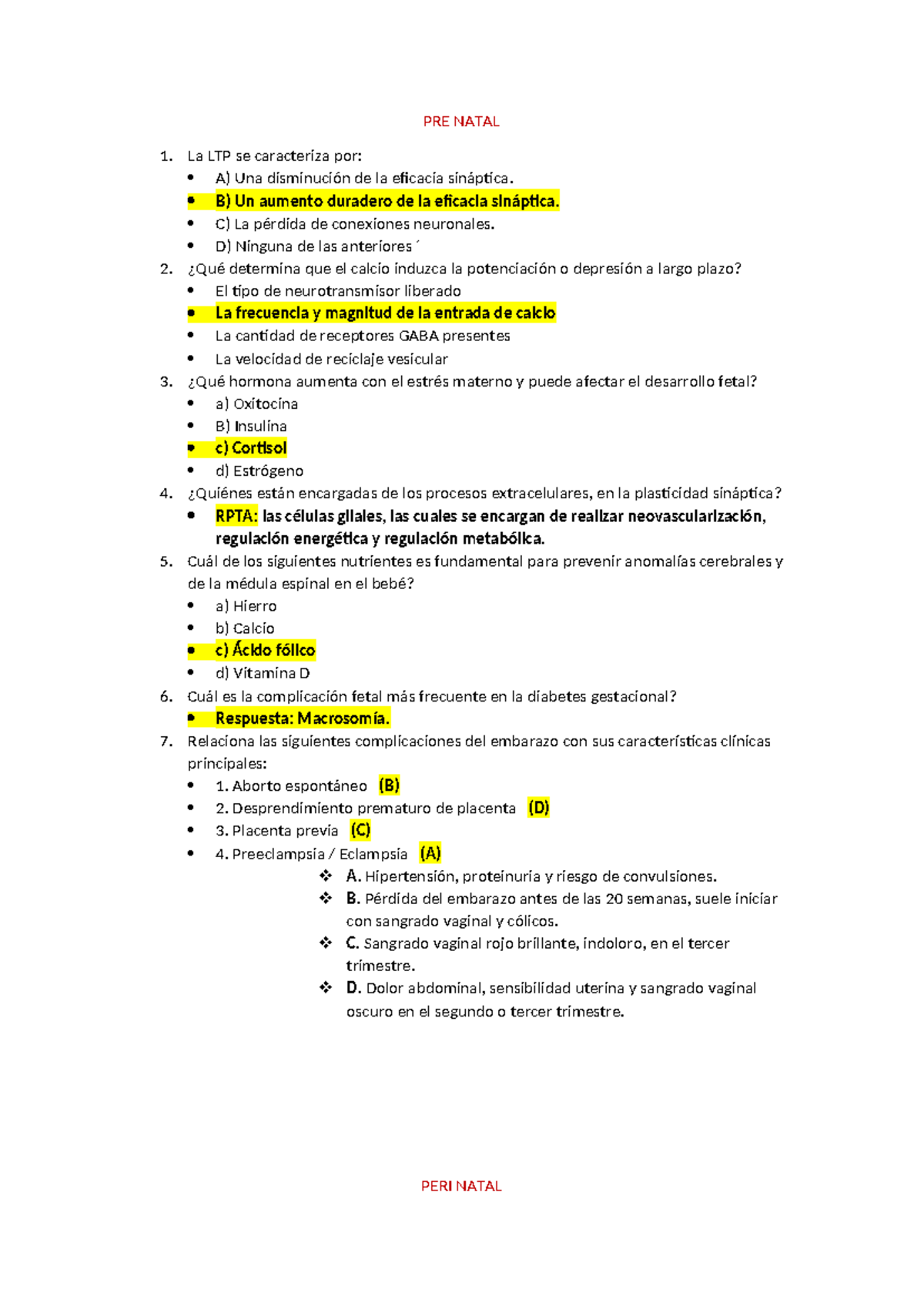 Examen Neonatos 2025-II: Preguntas y Respuestas Clave - Studocu