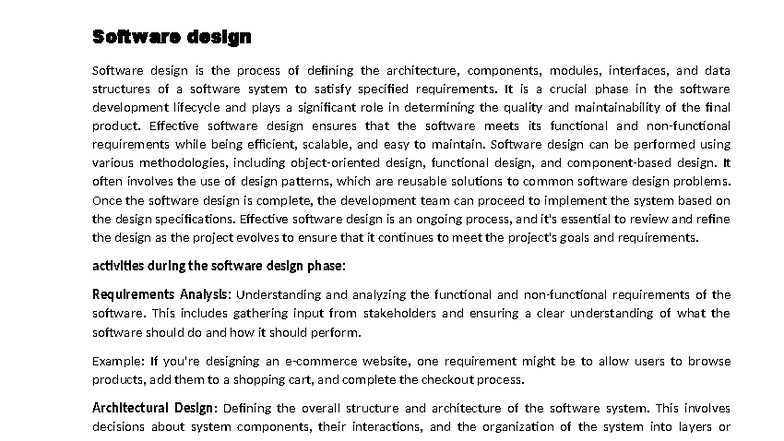 Software Design Notes - Key Concepts and UML Diagrams - Studocu