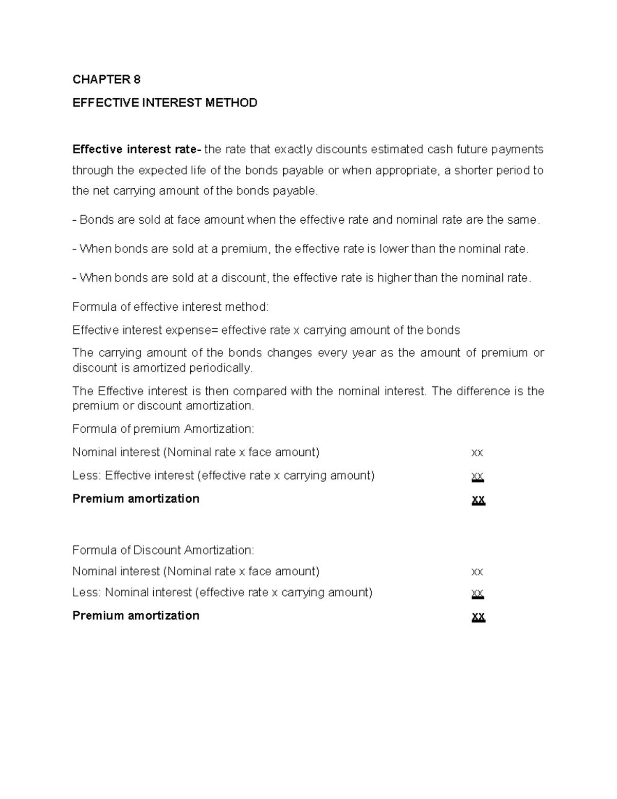 Chapter 8: Effective Interest Method in Financial Accounting (Fin Acct ...