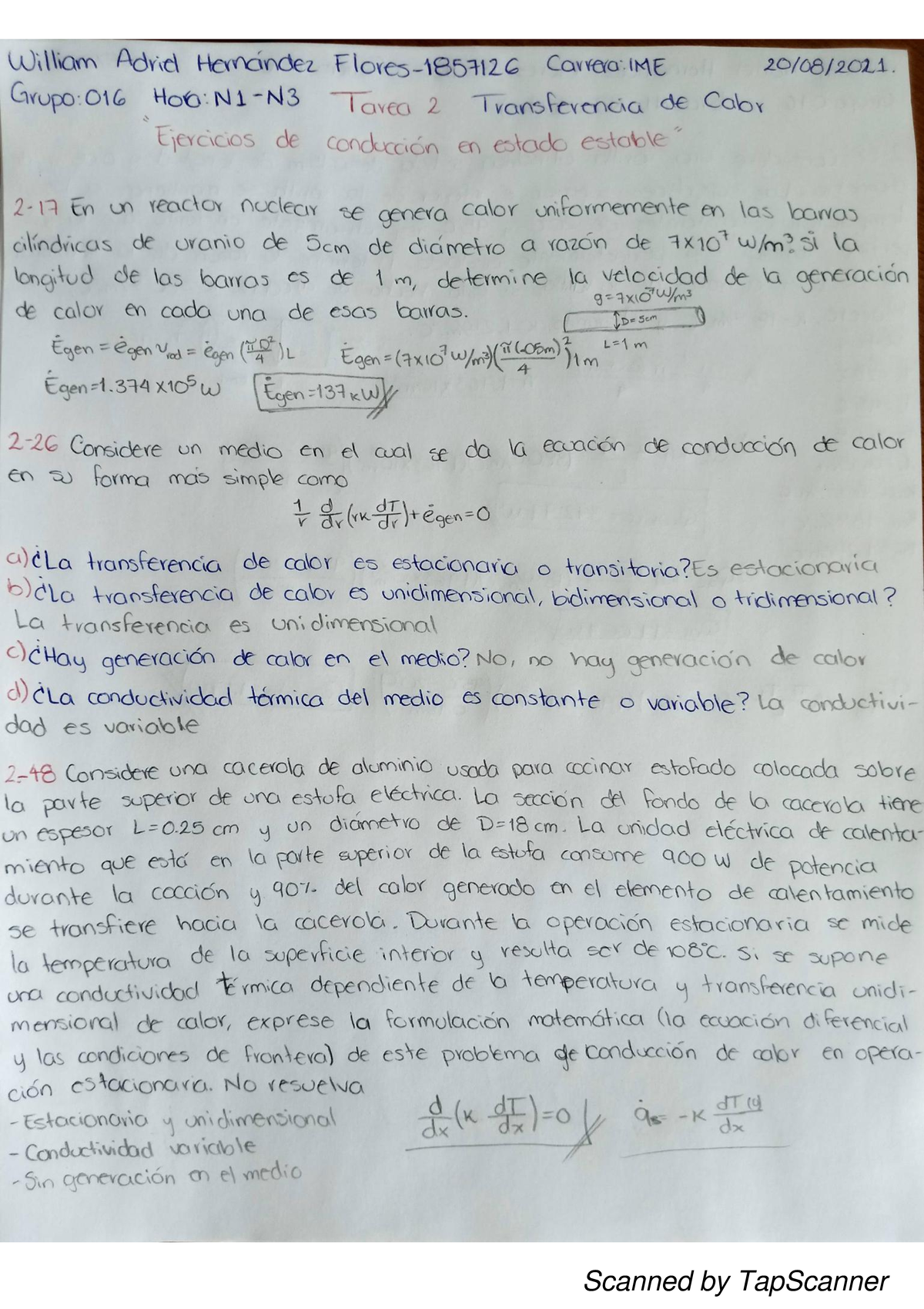Ejercicios de Conducción en Estado Estable - Análisis y Práctica - Studocu