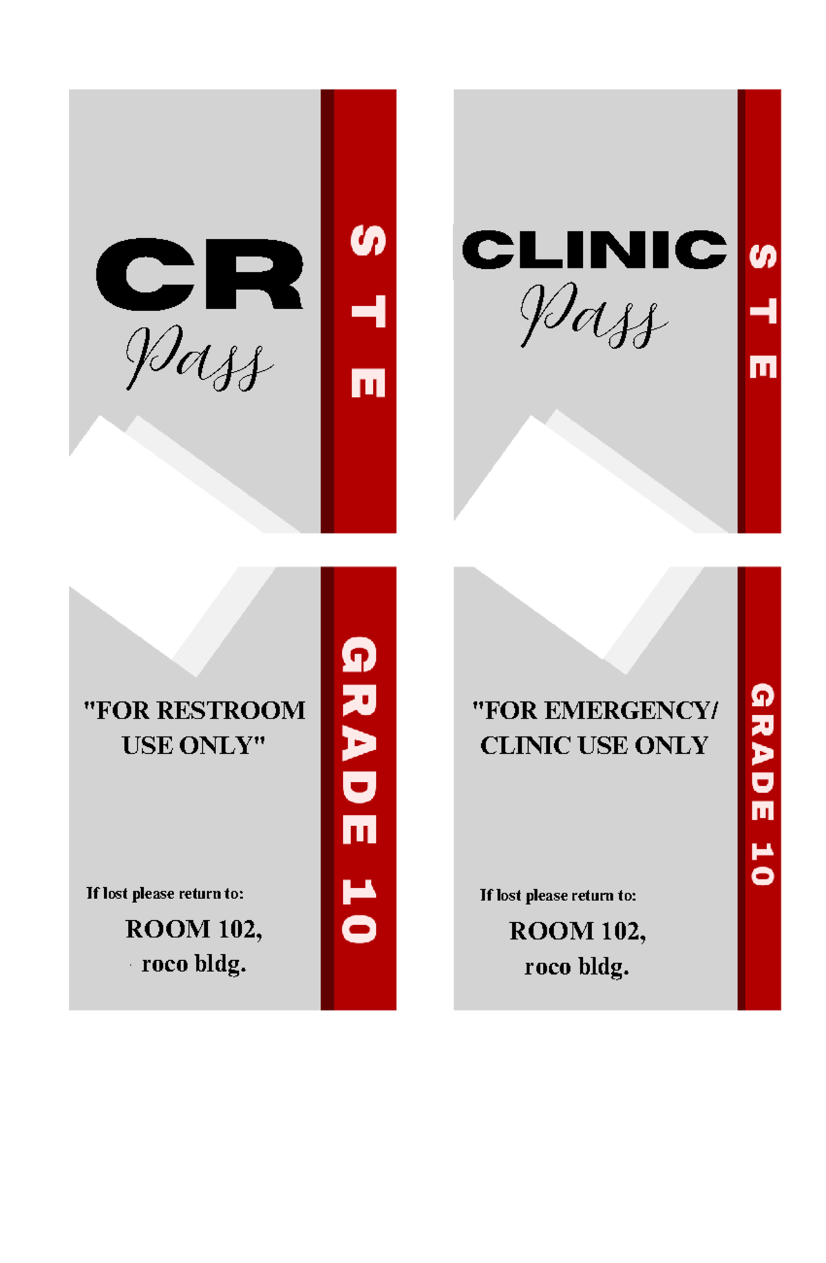 Cr Pass 2023 to 2024 - Araling Panlipunan - Cr Pass Clinic Pass "FOR RESTROOM USE ONLY" - Studocu