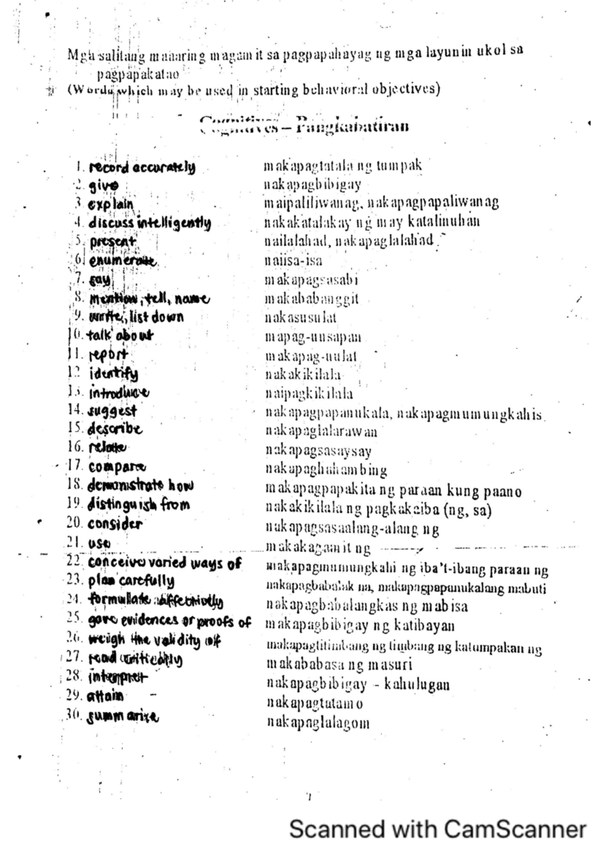 Objective-verbs-CAP - good - M 1ga salitang manaring magam it sa ...