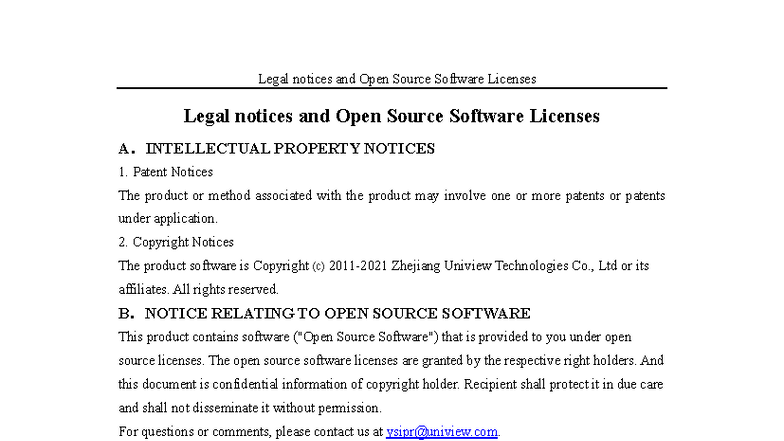 Legal Notices & Open Source Software Licenses Overview - Studocu