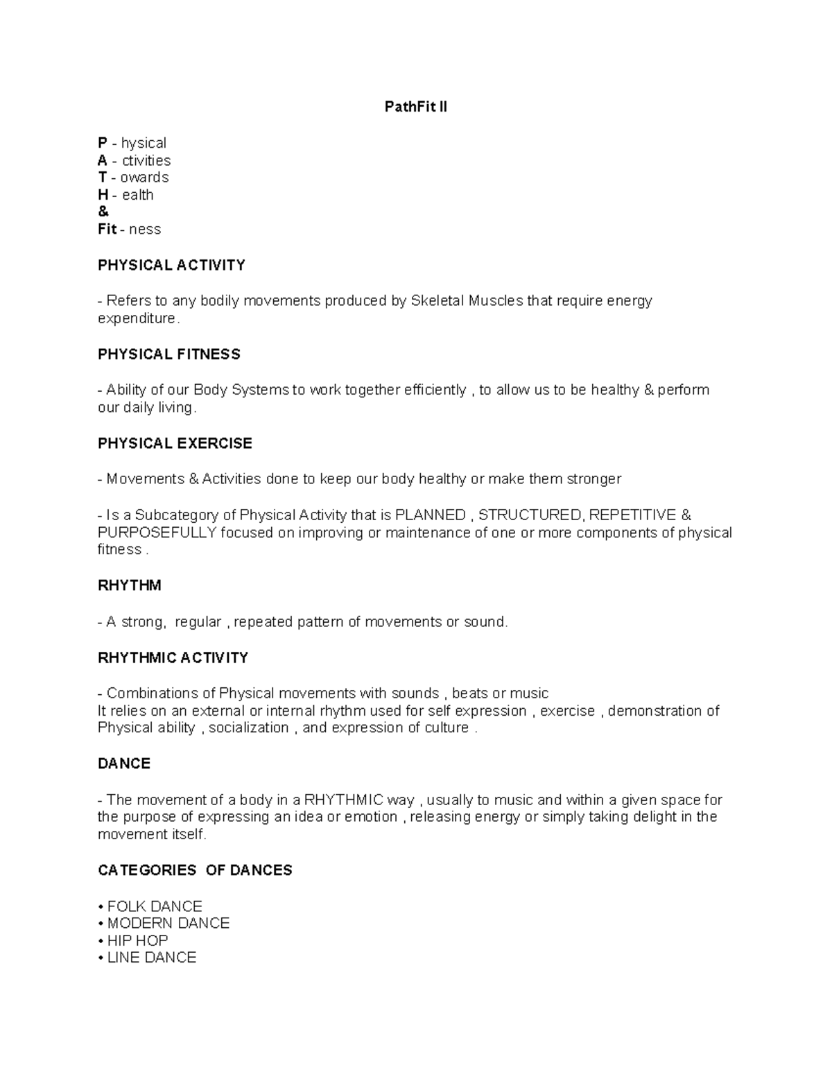 PathFit II: Exploring Physical Activity, Fitness, and Health Benefits ...