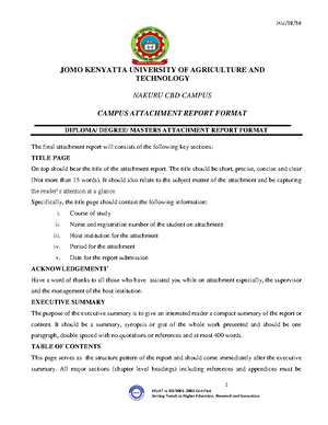 Attachment Report - BACHELOR IN SUPPLY CHAIN MANAGEMENT TANGARA SAMUEL ...
