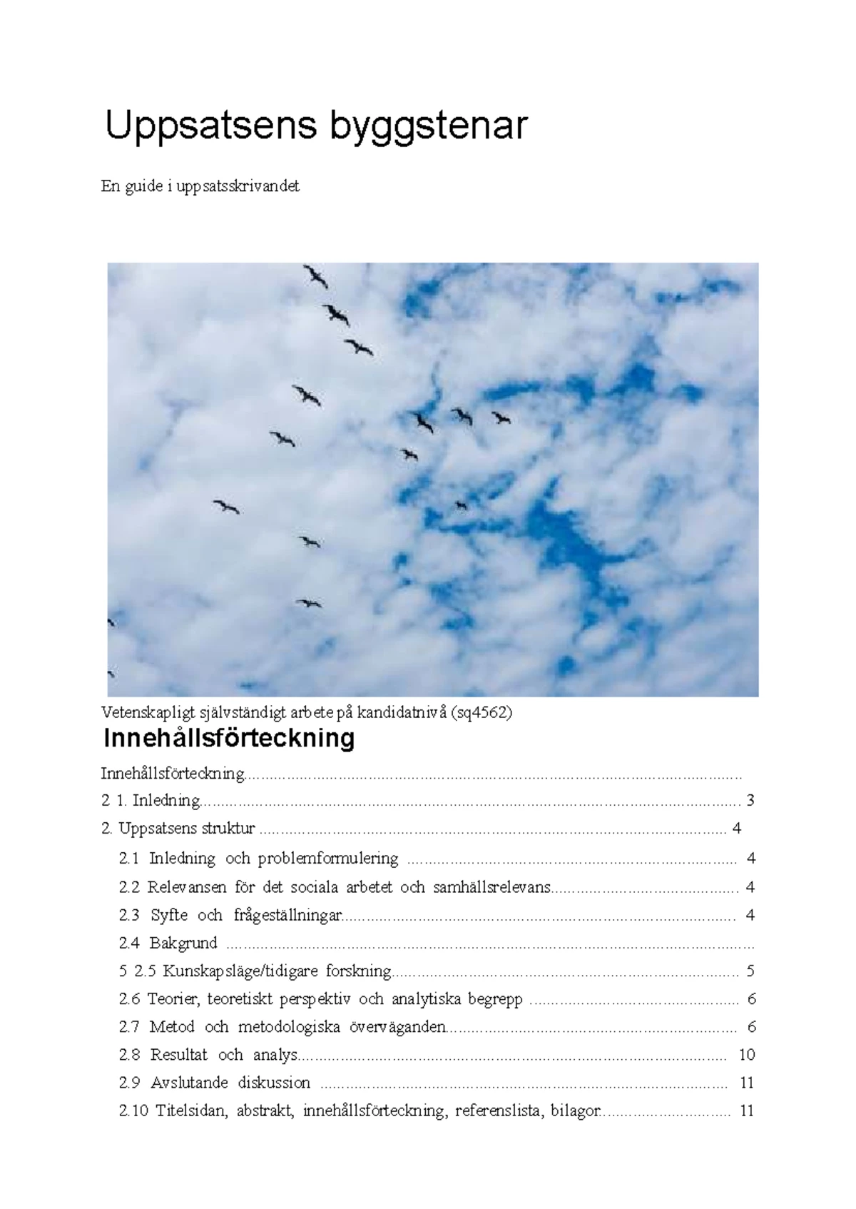 Skrivguide för Uppsats HT24 - Struktur och Metod i Akademiskt ...