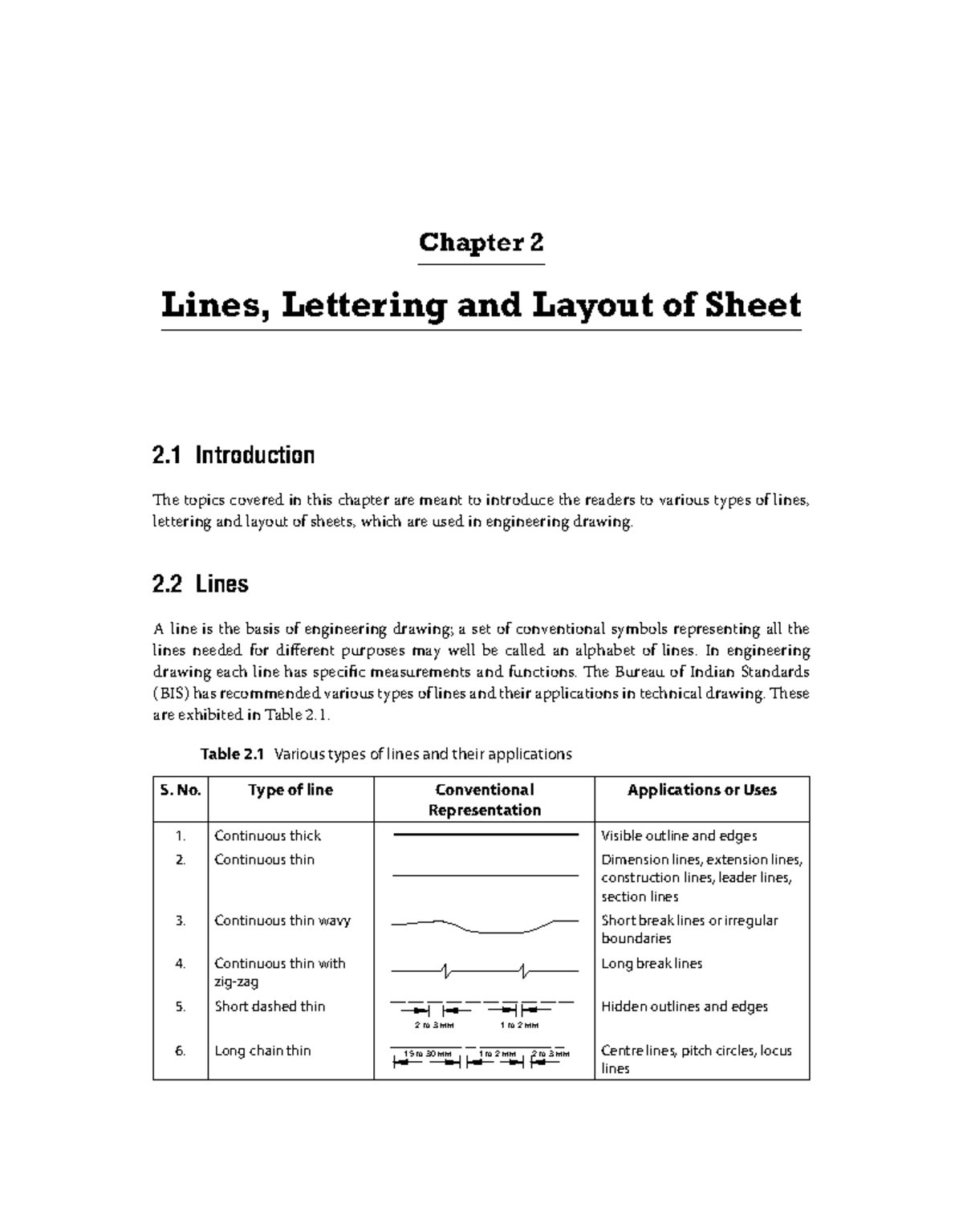 Chapter 2: Lines, Lettering & Layout in Engineering Drawing - Studocu