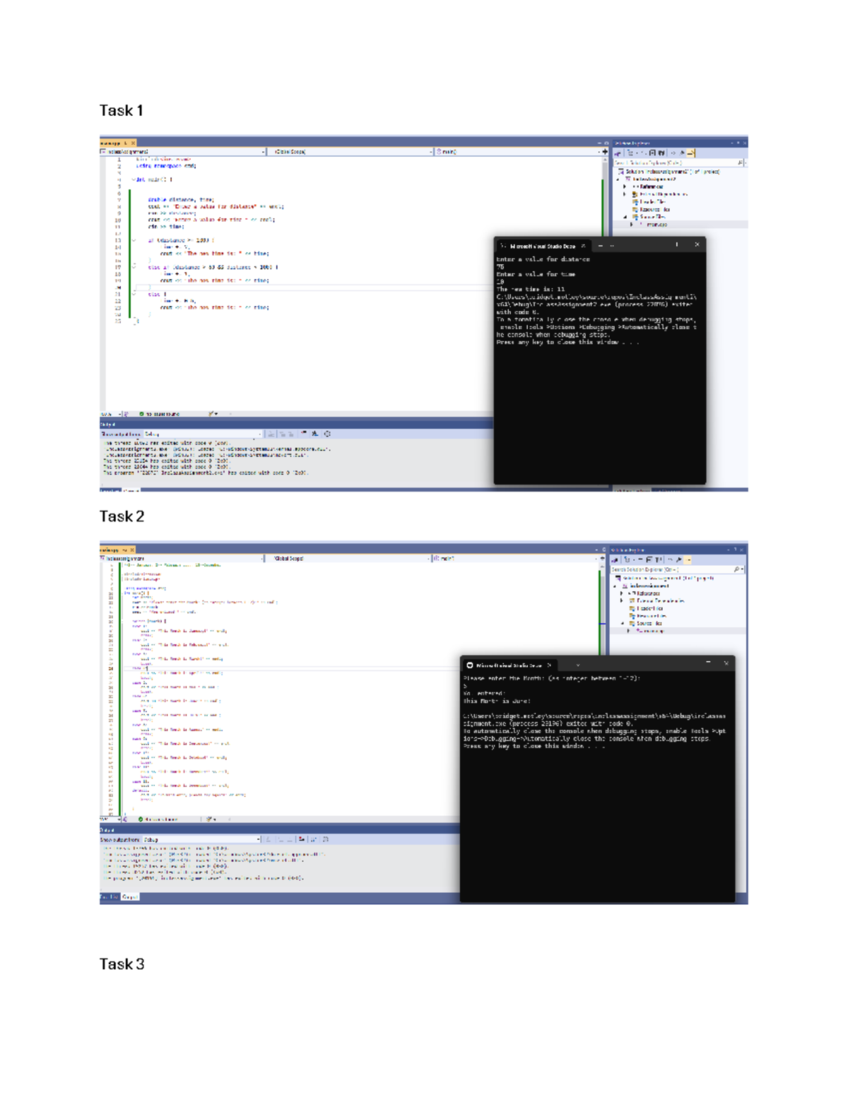 CSC Assignment 3 - Task 1 main Solution Explorer InclassAssignment2 ...